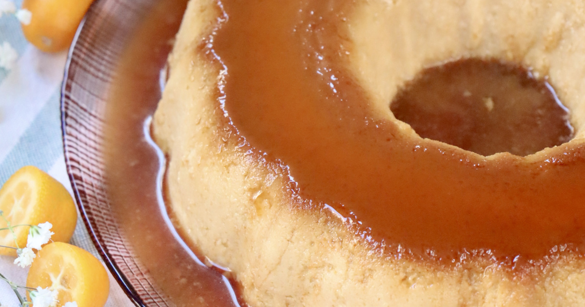 Orange sponge cake pudding - Romi's Bakes